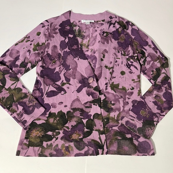 Pendleton | Sweaters | Pendleton 0 Merino Wool Purple Flower Floral ...
